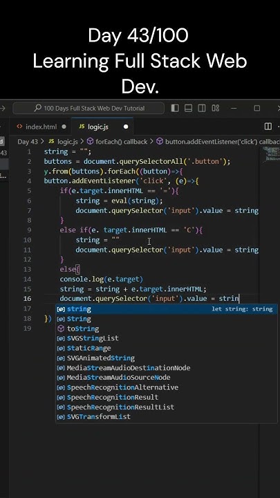 Day 43100 100daysofcoding Html Css Javascript Programming Code 