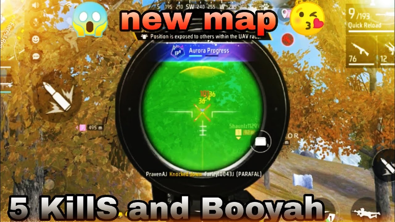 😱 New Map 😘 | Free fire Max New Map Game play | 5 KillS and Booyah ...