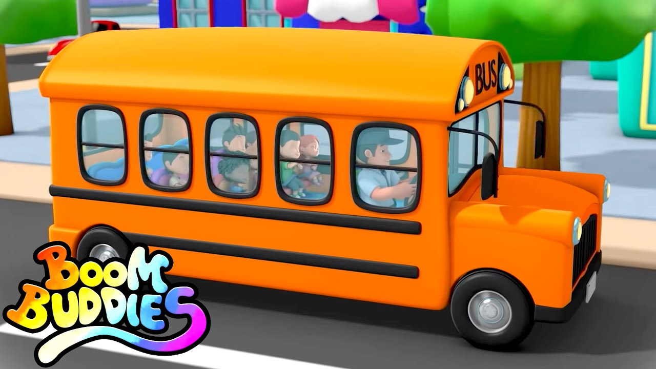 The Wheels On The Bus | School Bus Song | Nursery Rhymes with Boom ...