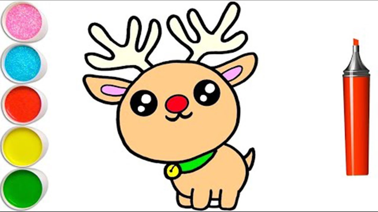 Bolalar uchun Kiyik rasm chizish | Drawing Deer for children | Как ...