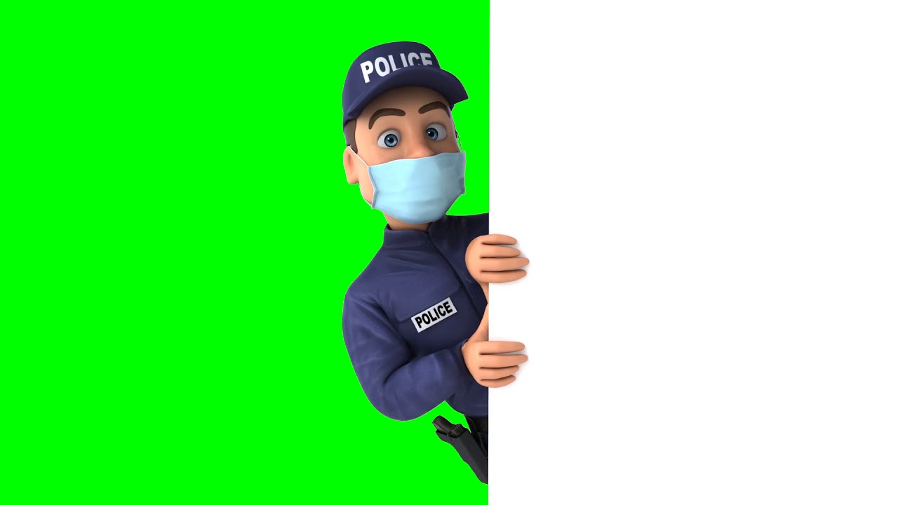 Copyright free hd green screen video | Police man - YouTube