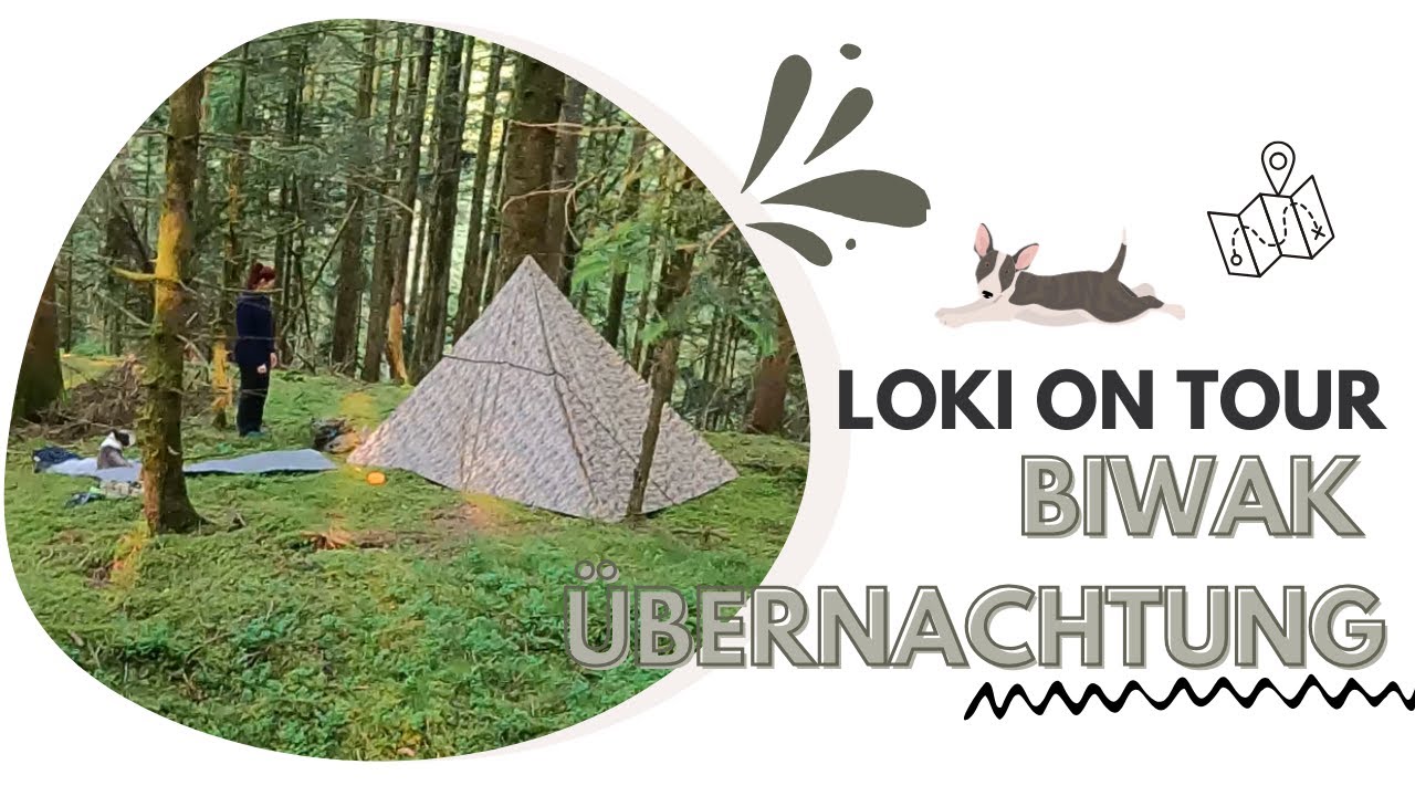 Erste Biwak Übernachtung nach einer Wanderung im Wald - YouTube