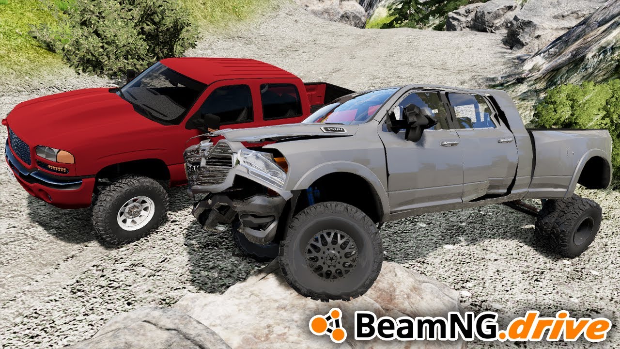 I COMPLETELY DESTROY MY CUMMINS DUALLY! PT.2 - BeamNG.drive MP - YouTube