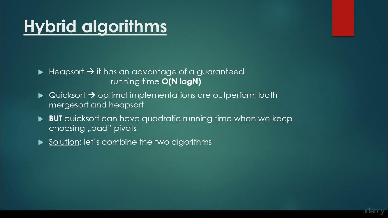 Hybrid Algorithm || Introsort and timesort || Data structures and algorithms - YouTube