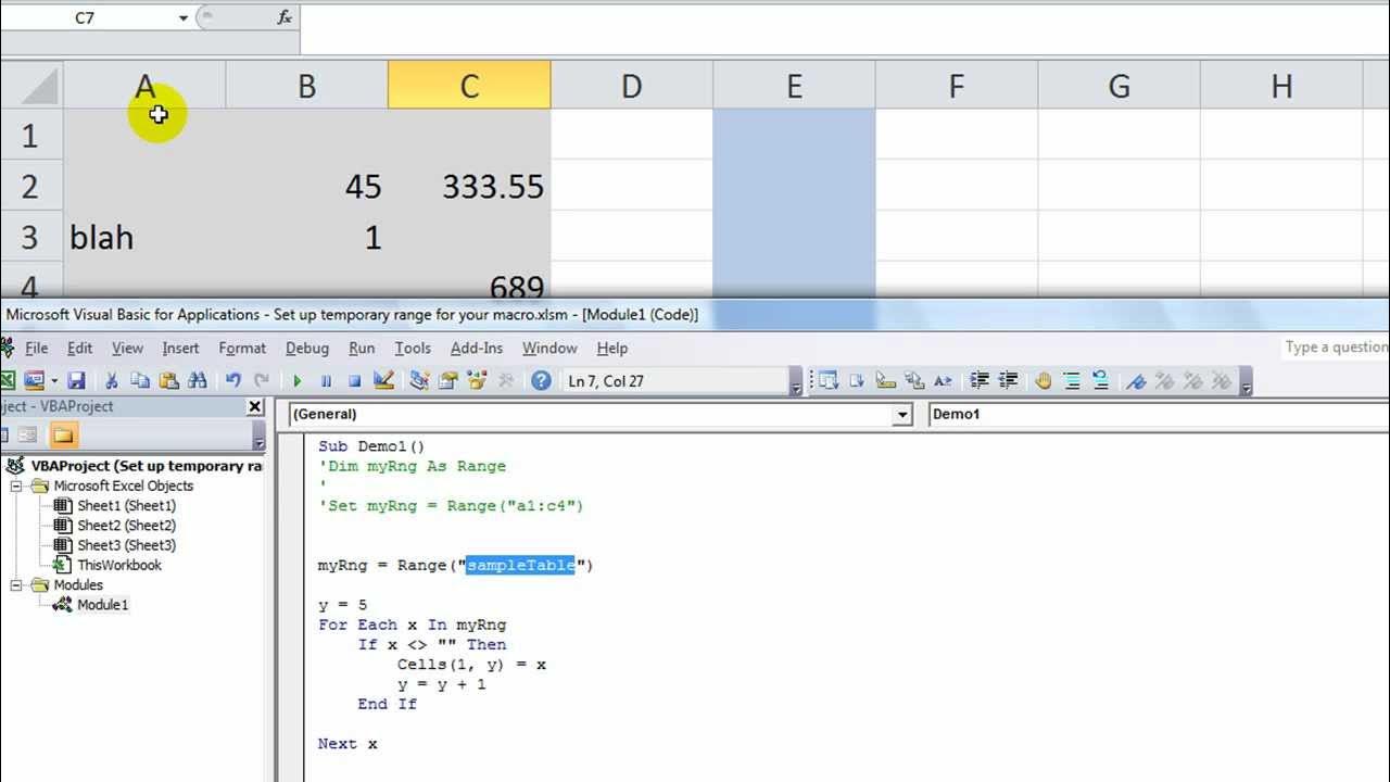 Excel VBA Tips n Tricks #5a Fill a List From Non-Blank Cells - Going Down OR Over with NAMED ...