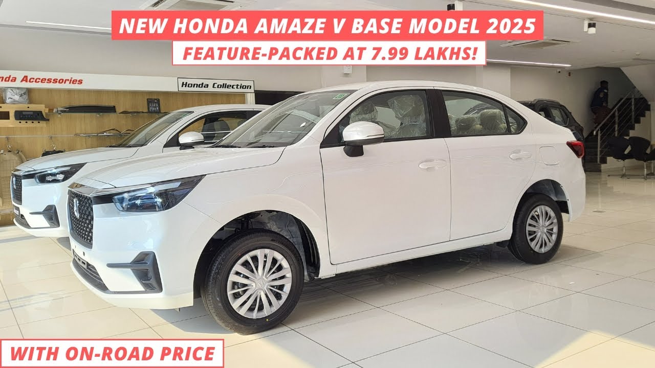Honda Amaze 2025 Base model Walkaround in Hindi | Honda Amaze Base ...