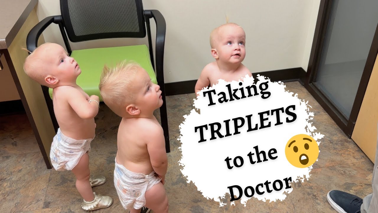 Taking *Triplets* to their 18 month Doctor Appt! - YouTube