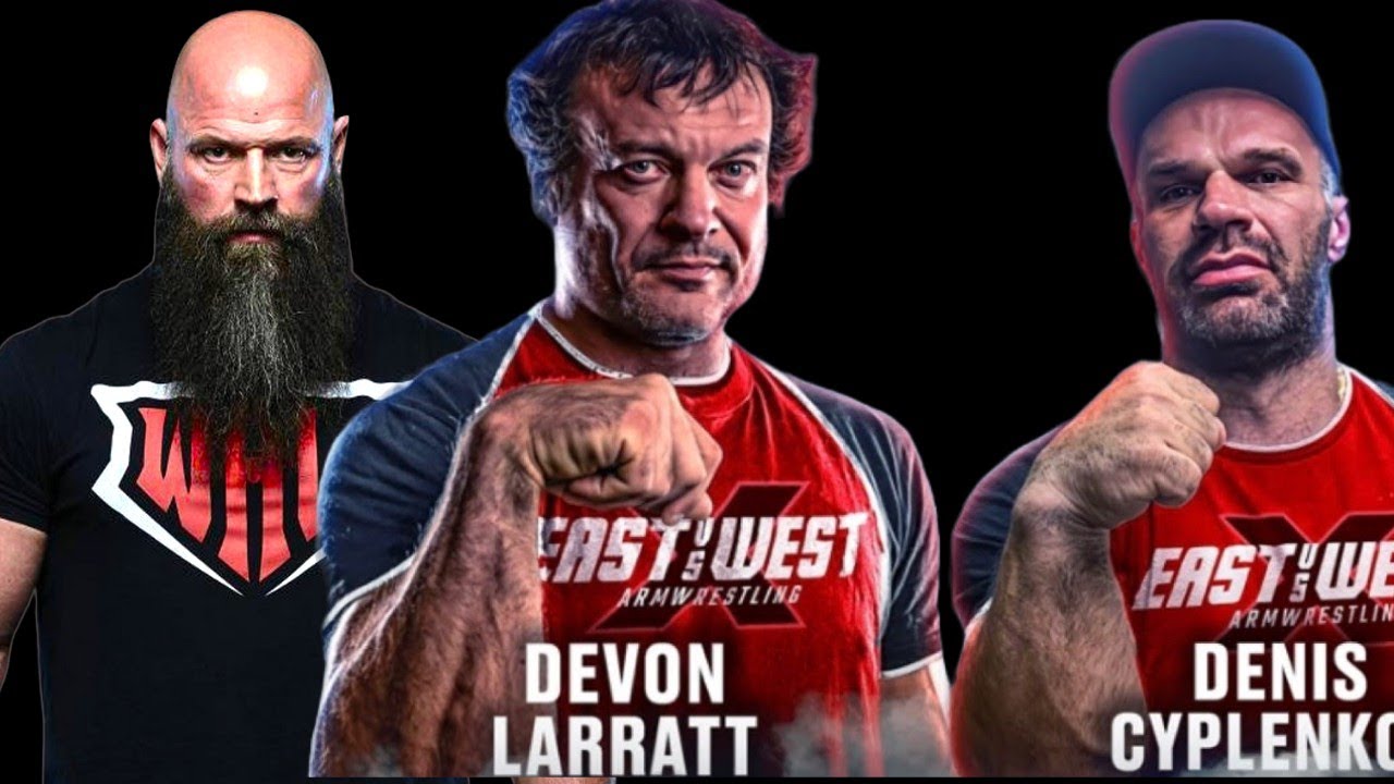 Who is the current World Armwrestling champion? Devon Vs Denis Vs Levan | East Vs West ...
