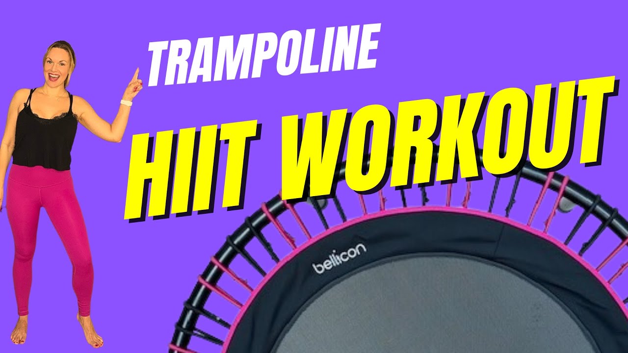 20 MIN HIIT Mini Trampoline Workout | HIIT Rebounder Workout | Fat ...
