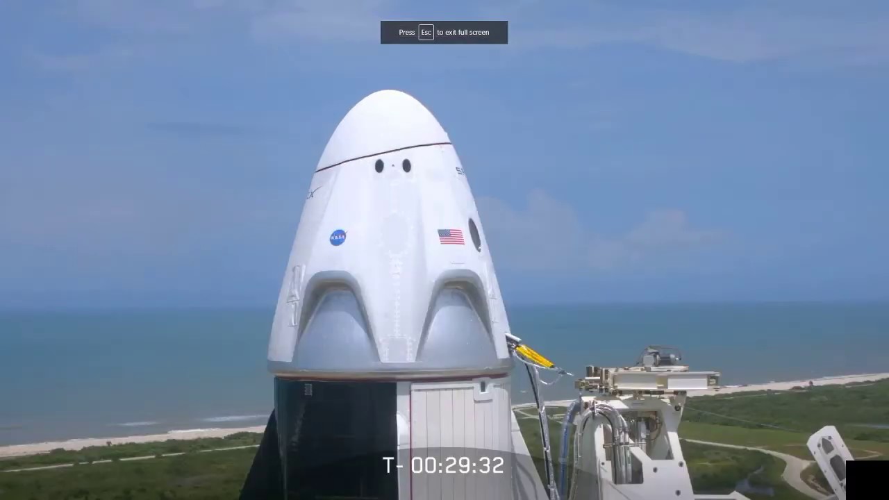 Nasa Spacex Crew Dragon 2 T-4 - YouTube