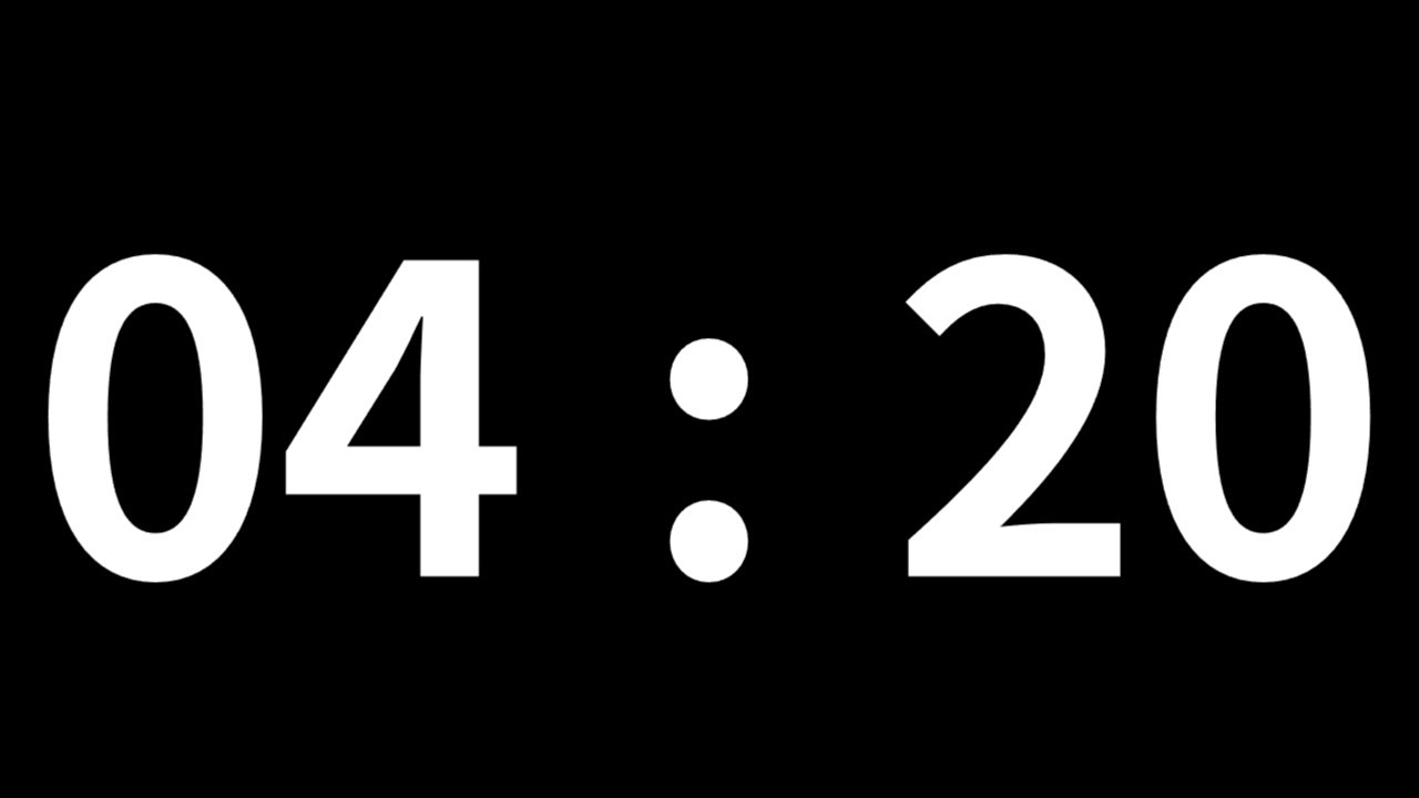 4분 20초 타이머 4 minute 20second timer 260 second timer - YouTube