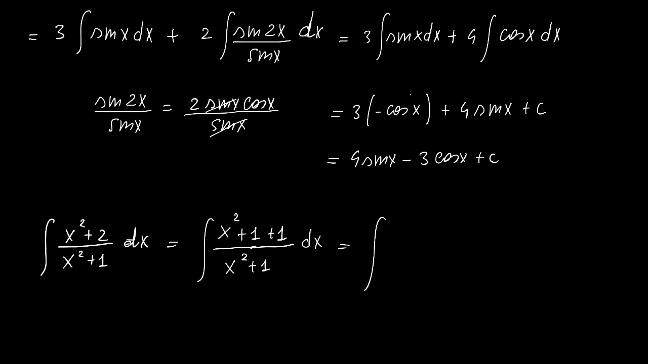 Integrali funzioni goniometriche, integrale di (x^2+2)/(1+x^2) - YouTube