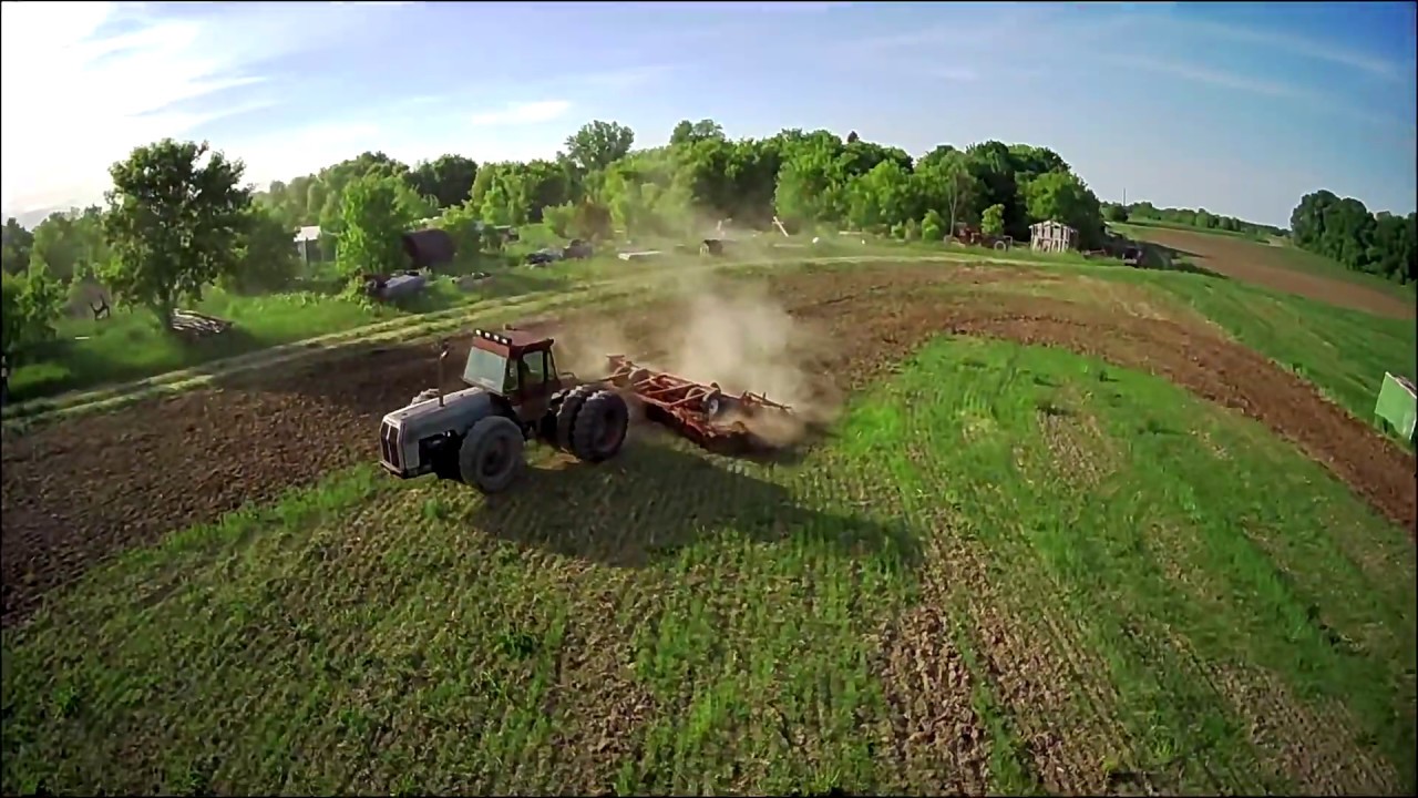 White 4-150 disking JI case 219 disk - YouTube