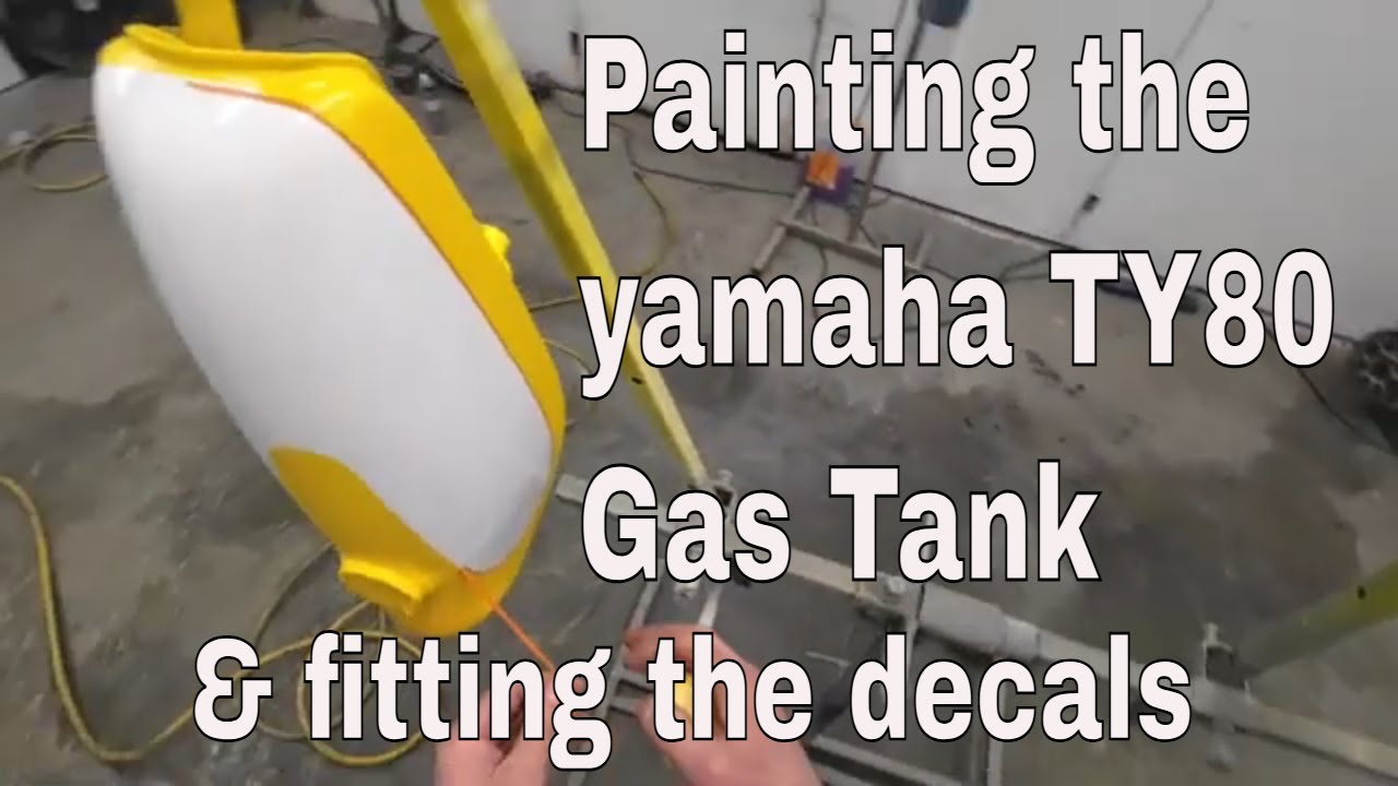 Yamaha ty80 trials motorcycle restoration. Paint the gas tank & body ...