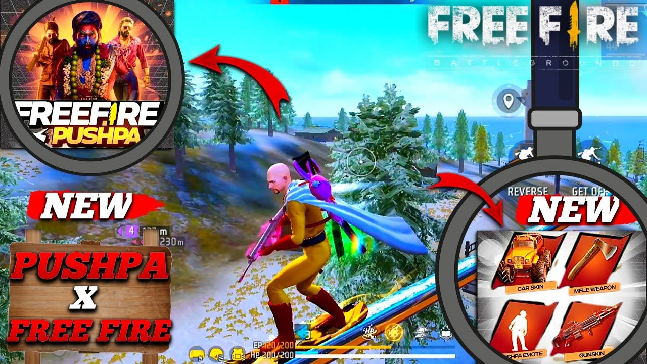 PUSHPA X FREE FIRE 🔥| NEW FREE FIRE SNOW MAP 🌨️😈 | THIS IS CRAZY 🤯Free ...