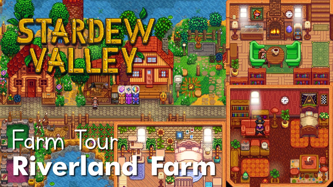 Stardew Valley Farm Tour + House Interior Designs - 100% Perfection ...