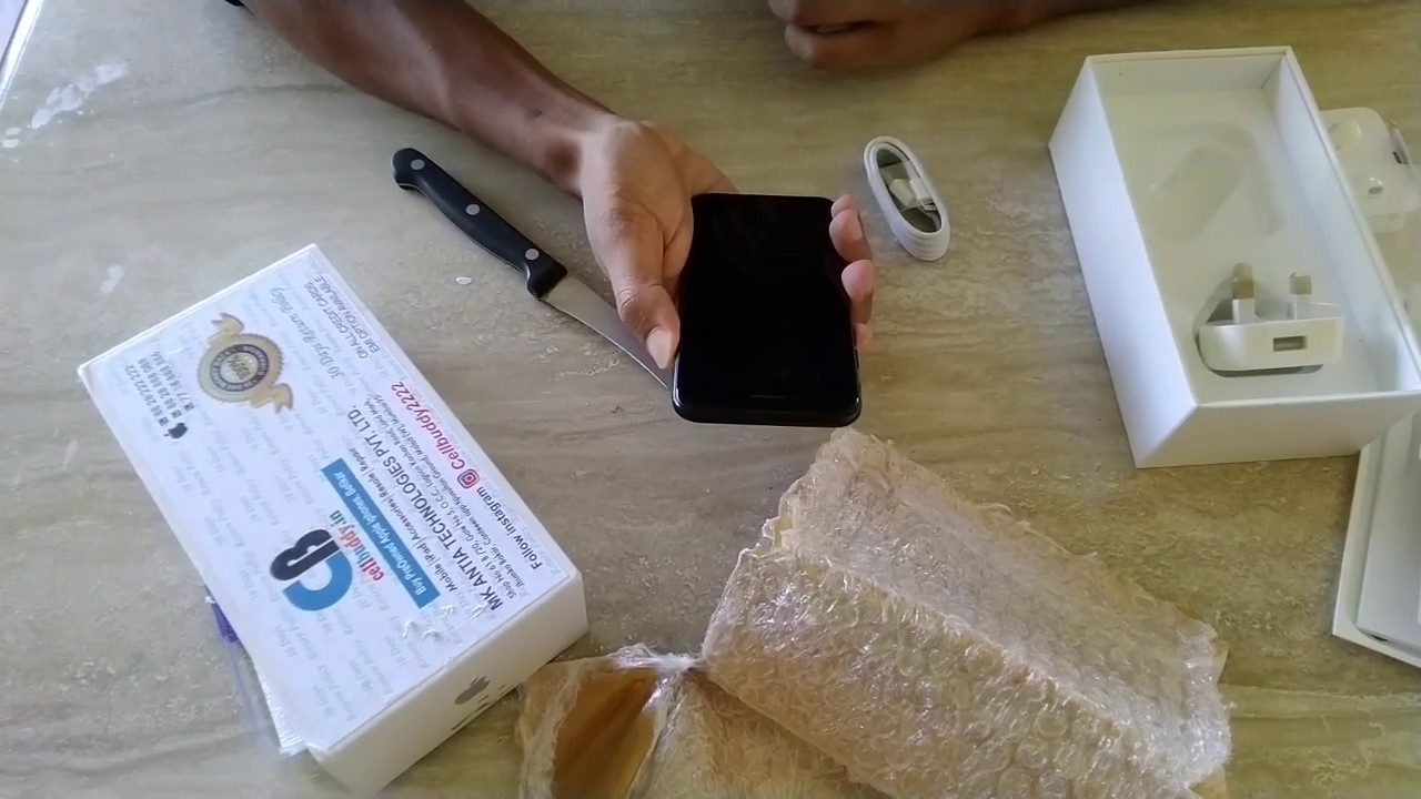 Cellbuddy store IPhone 7 32gb Jet Black Unboxing - YouTube