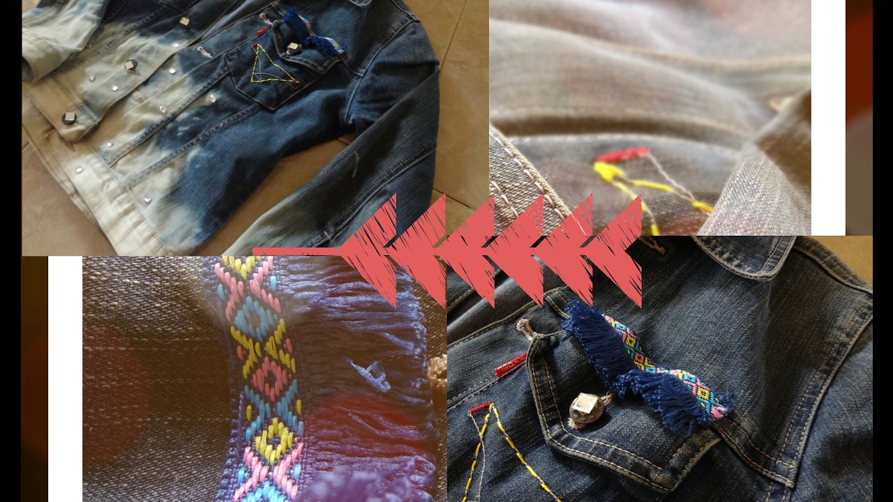 Diy ll revamp old denim jacket ll - YouTube