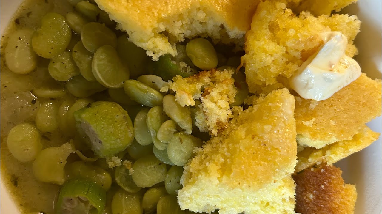 You talking about a good eat baby Lima beans 🫘 okra & cornbread yes ma ...