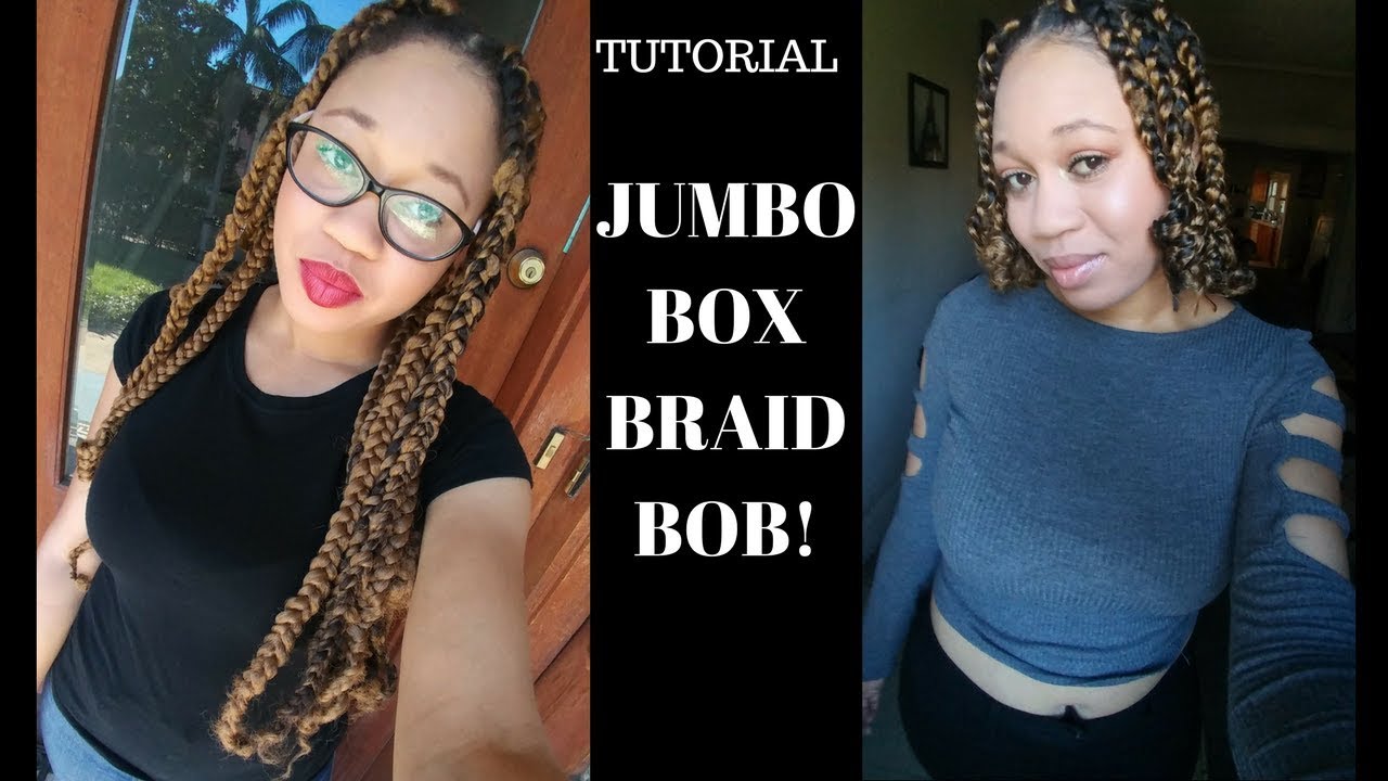 How To Cut Box Braids Into A Bob | EuniyceMari - YouTube