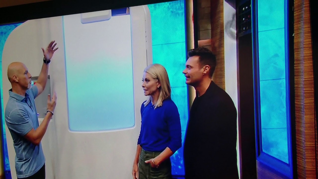 Arnie in cryotherapy cryochamber Live with Kelly and Ryan show with ...