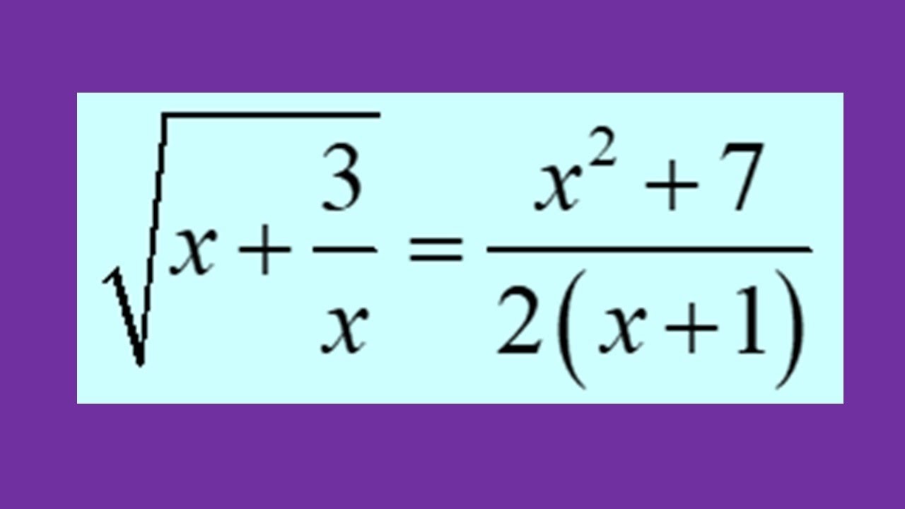 Irrational equation (Giải Phương trình vô tỉ 86) - YouTube