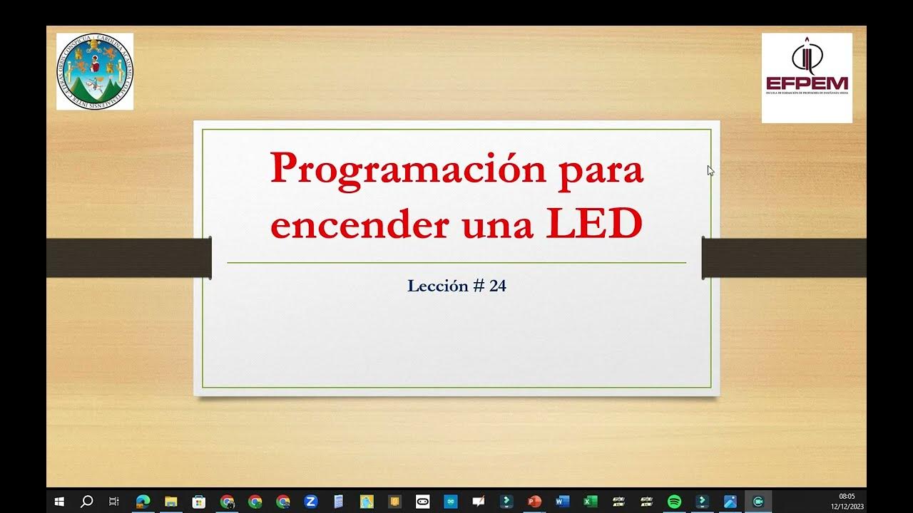Lección # 24_Programación Para Encender Un LED - YouTube