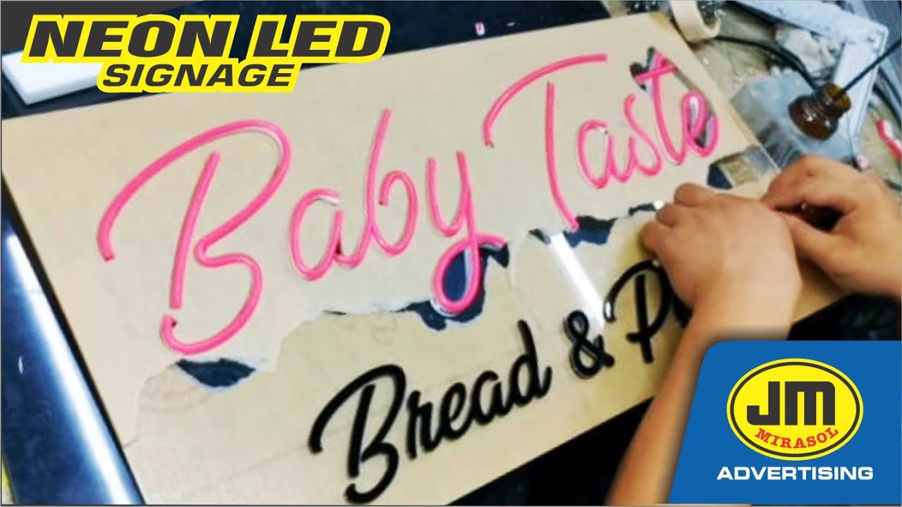 Neon LED Sign with Clear Acrylic Plastic - YouTube