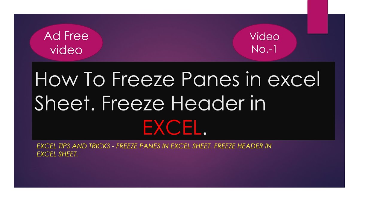 Excel Tips And Tricks Freeze Panes In Excel Sheet Freeze Header In excel-tips-and-tricks-freeze-panes-in-excel-sheet-freeze-header-in