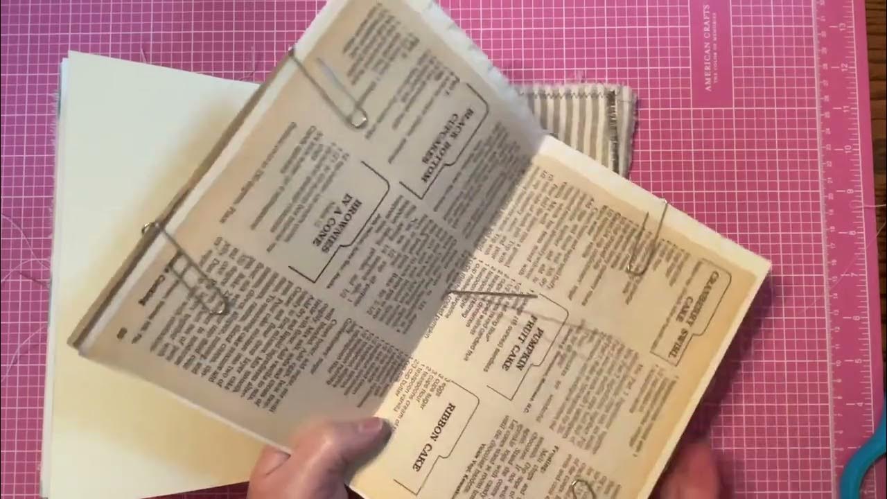 How To Create a Junk Journal With a Cereal Box: Sewing in The Signatures January 6, 2023 - YouTube