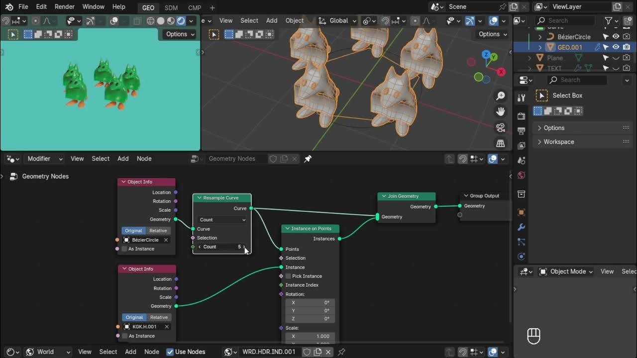 【Blender : Geometry講座】第59回 : Resample Curve Node - YouTube