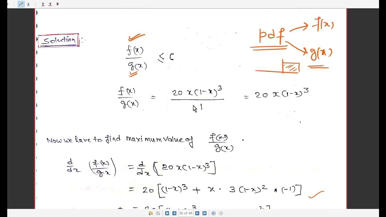 Lecture 9: Acceptance Rejection Method: Simulating a Random Variable - YouTube