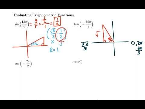Evaluating Trig Functions Given Angle - YouTube
