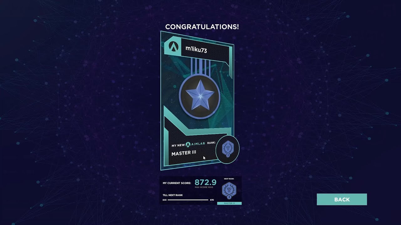 Aim Lab - rank up MASTER III - YouTube