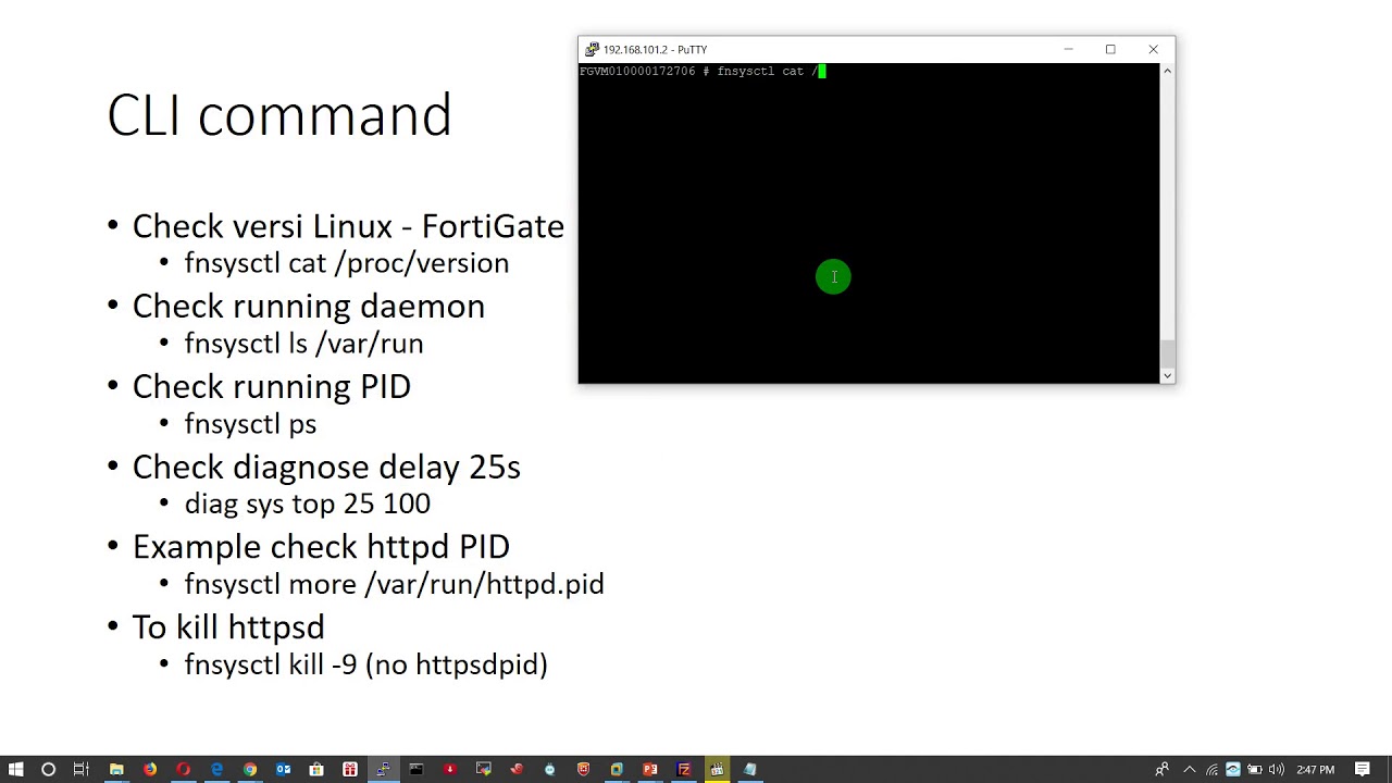 FortiGate More about CLI command by aripang - YouTube