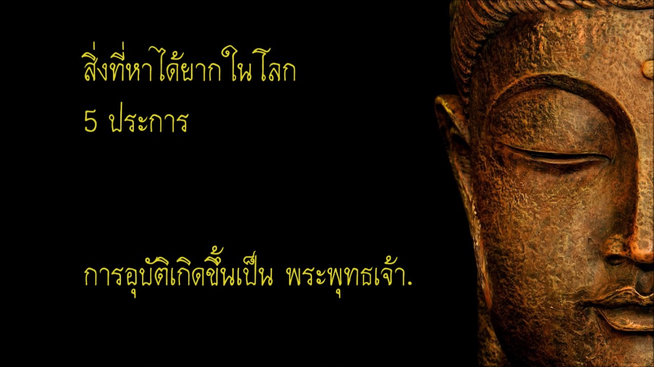 สิ่งที่หาได้ยากในโลก การอุบัติเกิดขึ้นเป็นพระพุทธเจ้า - YouTube