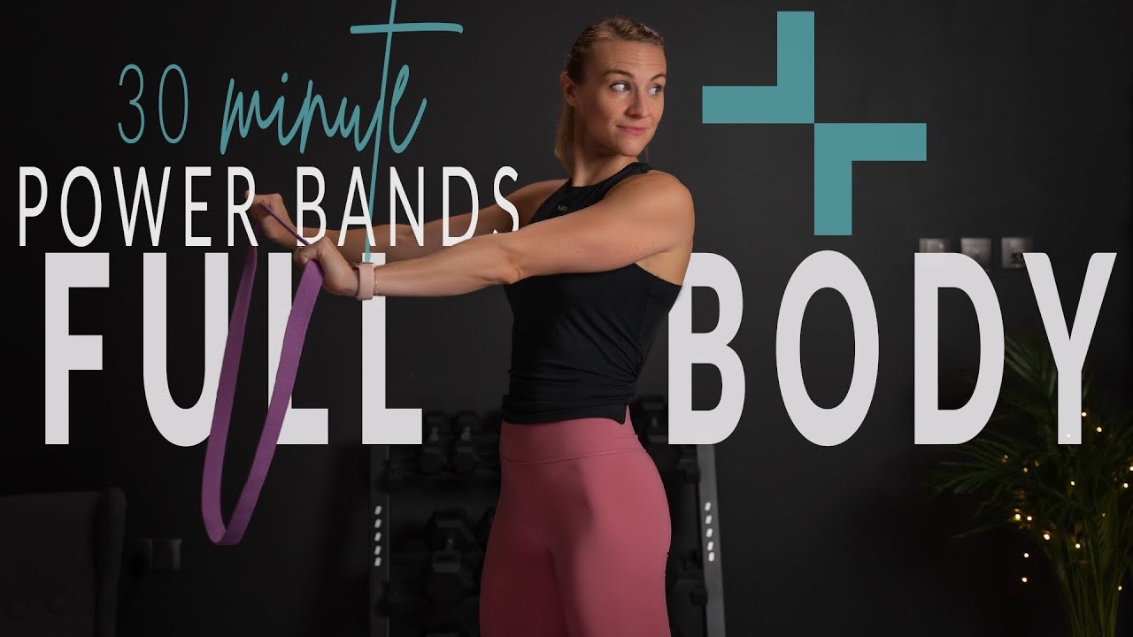 30 min ⚡️POWER⚡️ FULL BODY Resistance Band Workout - YouTube