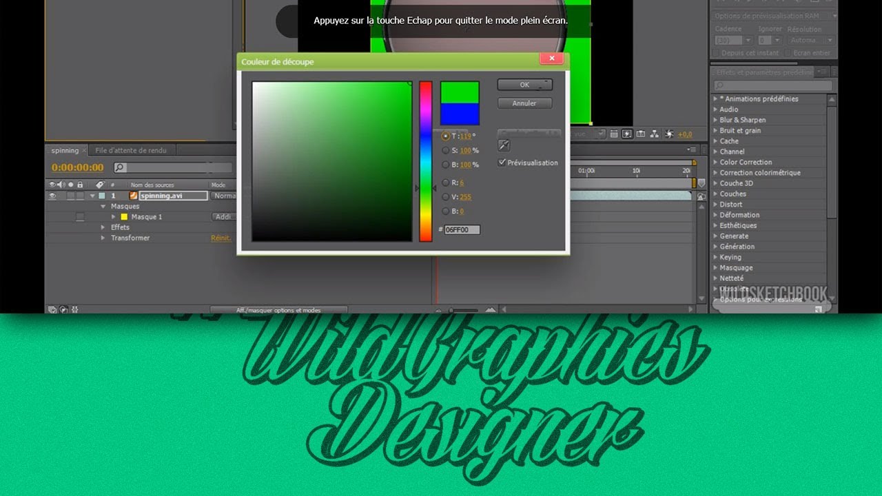 Tuto #1 : Masquer le fond vert d'une vidéo sous After Effects - YouTube