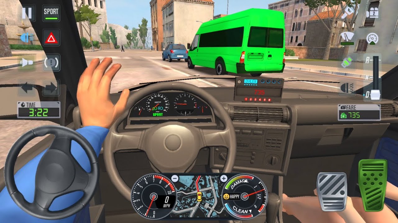 OLD CARS BMW CAB DRIVER 🚔👮‍♀️ City Car Driving Games Android iOS - Taxi ...