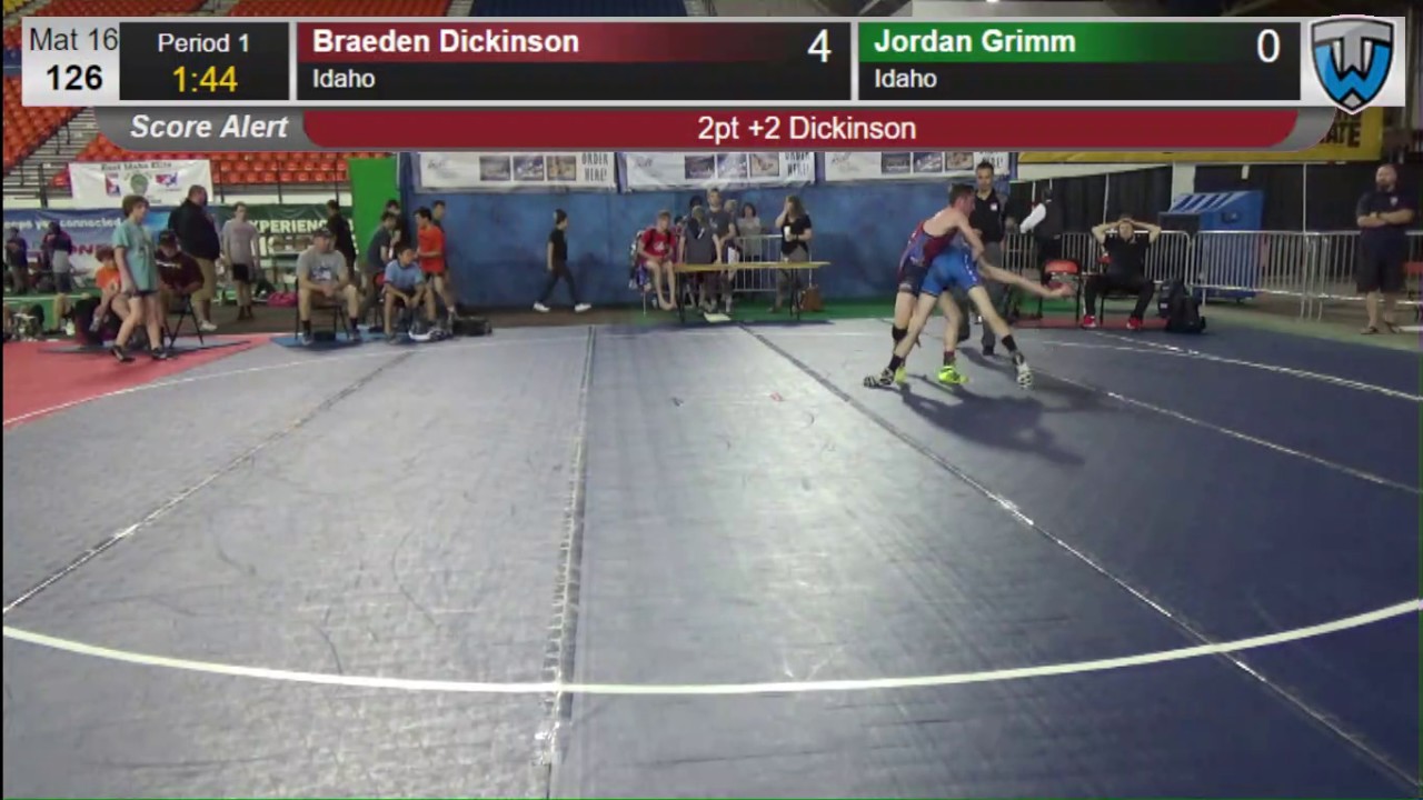 938 JUNIOR 126 Braeden Dickinson Idaho vs Jordan Grimm Idaho 8420793104 ...