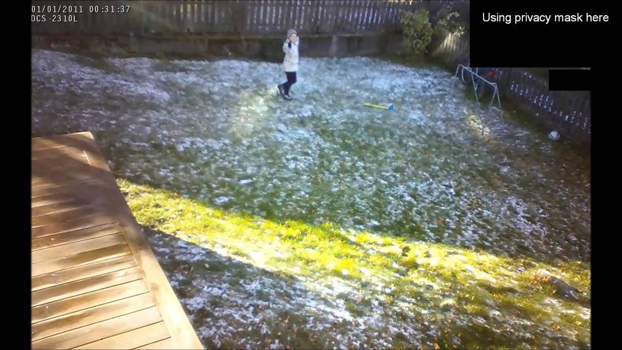 DCS-2310L Outdoor camera recording example (with sound enabled) - YouTube