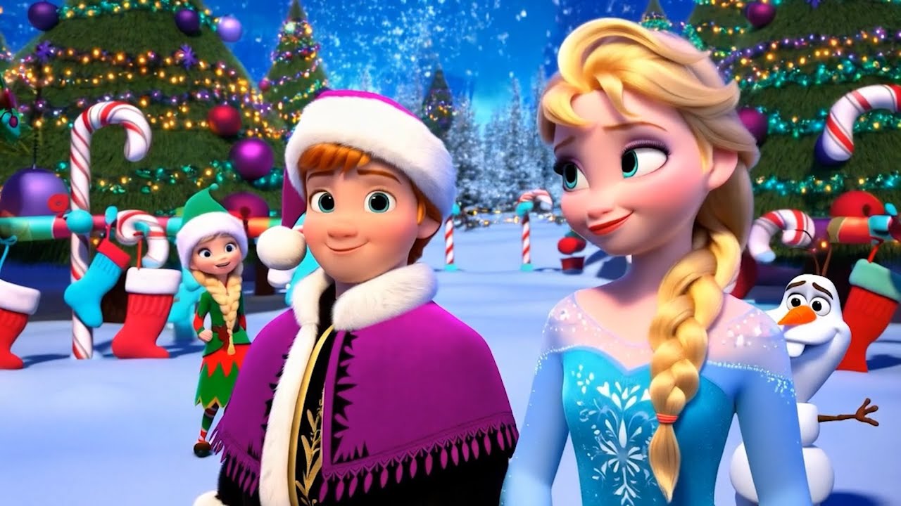 Christmas Music Frozen Elsa and Olof - YouTube