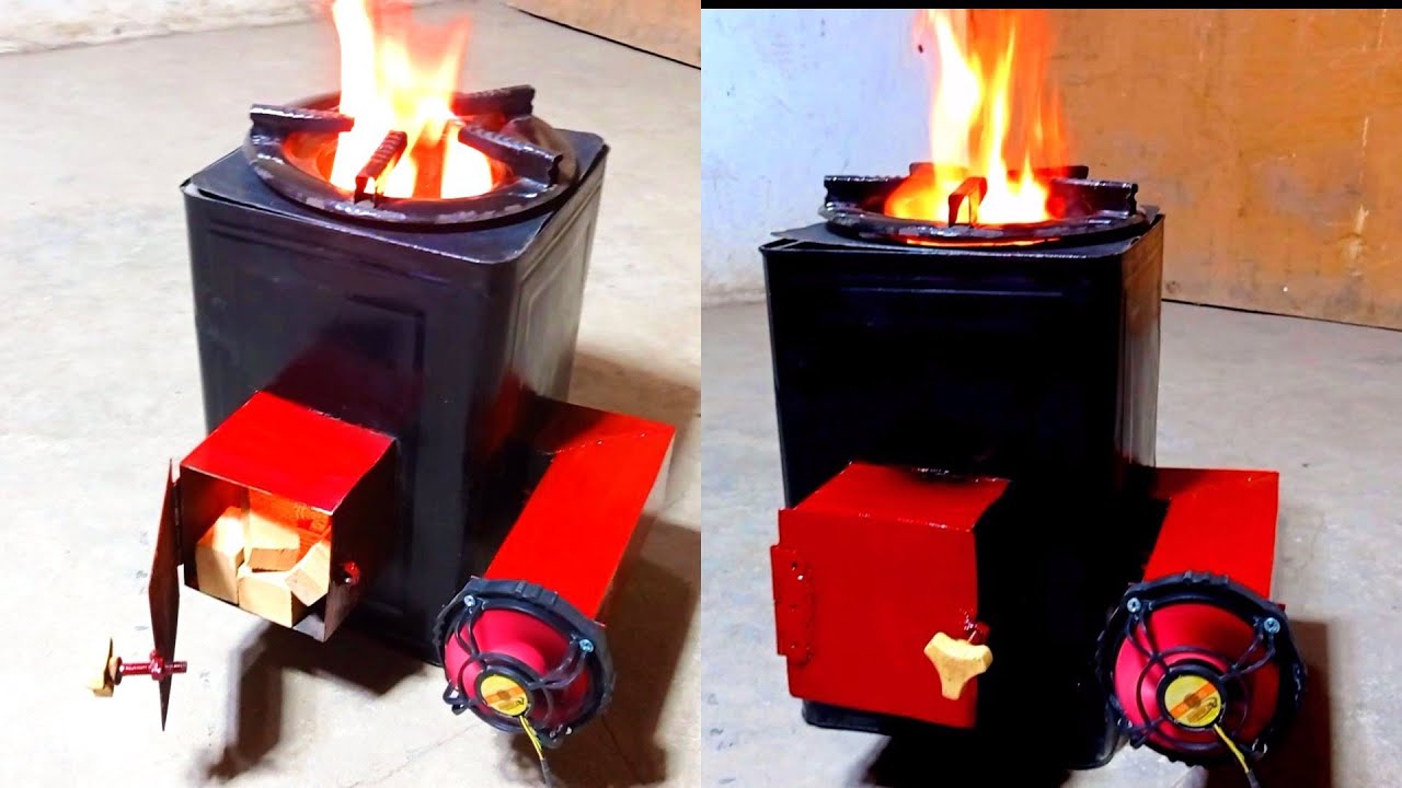 Transform an old iron box into _ an wood stove _ amazing one - YouTube