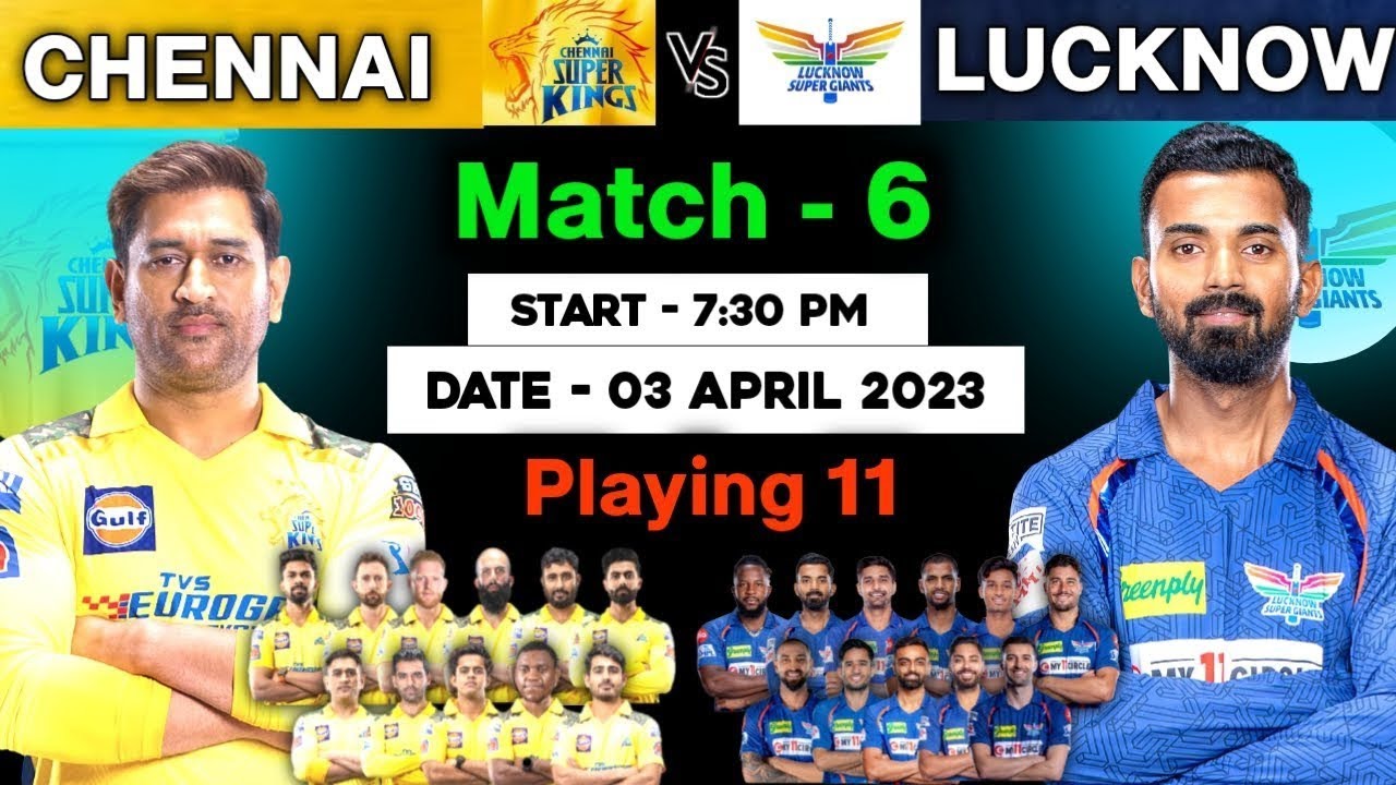 CHANNAI VS LUCKNOW IPL 6TH MATCH GRAND LEAGUE DREAM 11 TEAM #ipl# ...