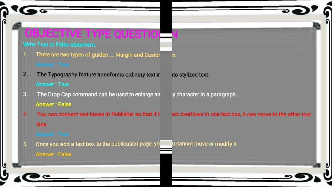 Ch - 4 Objective Type Questions Class 7 Computer Science - YouTube