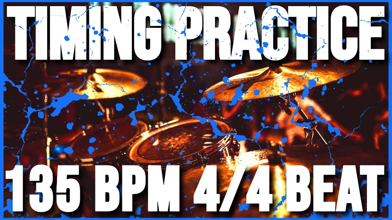 135 BPM | Timing Practice | 4/4 Simple Drum Beat | Metronome - YouTube