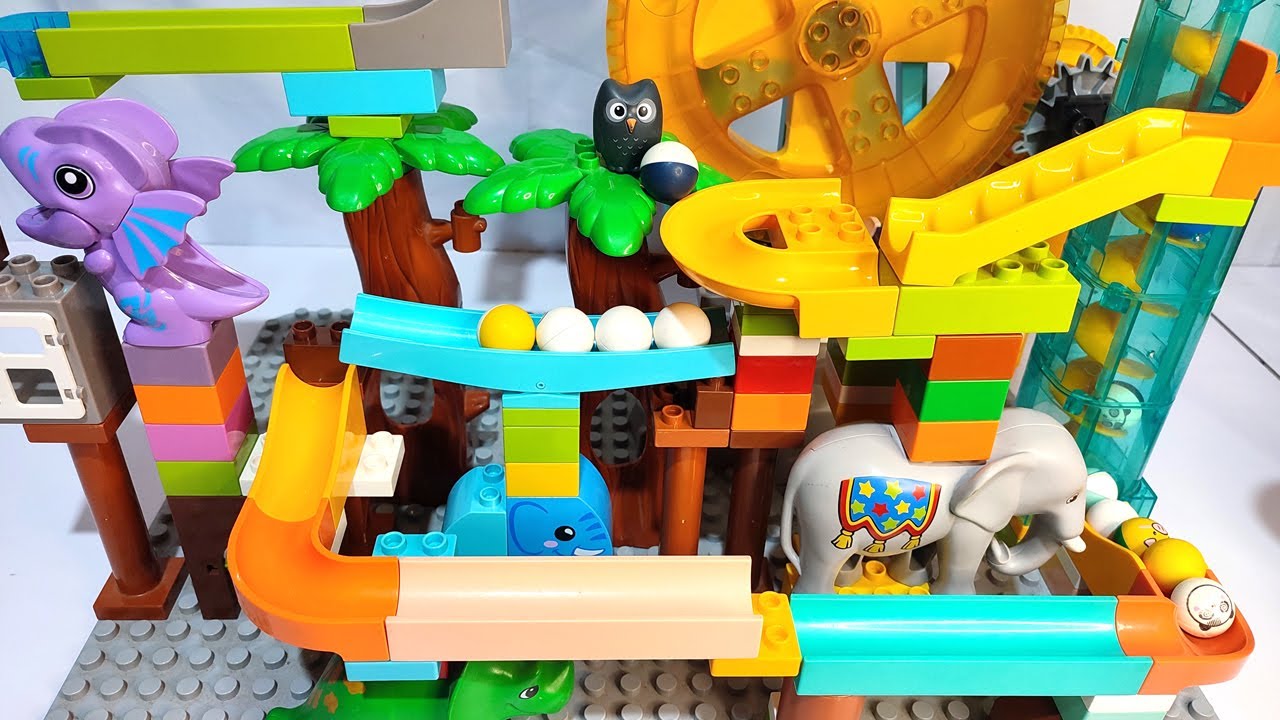 Satisfying Building Block Marble Run ASMR Assembled slowly Seesaw ...