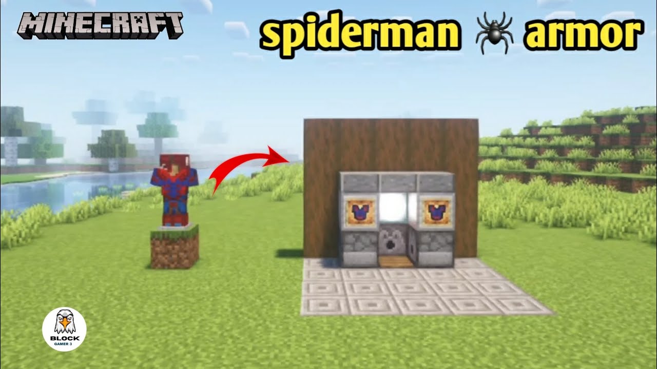 spider man armor in minecraft without Mod - YouTube