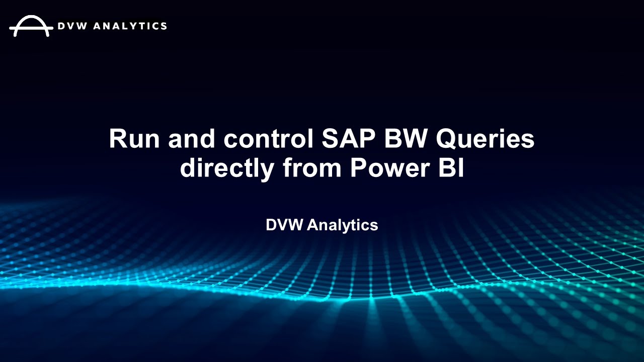 Run and control SAP BW Queries directly from Power BI - YouTube