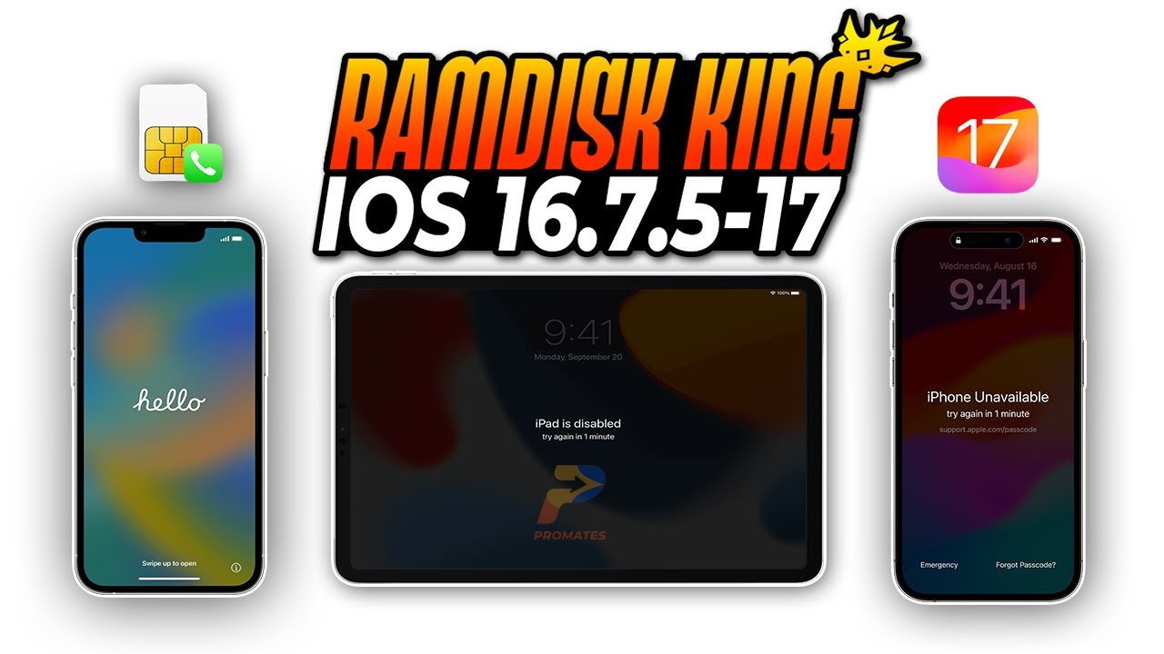 🔥NEW RAMDISK KING👑 2024 UNLOCK iOS 16.7.5 - 17 || NEW PREMIUM TOOL ...